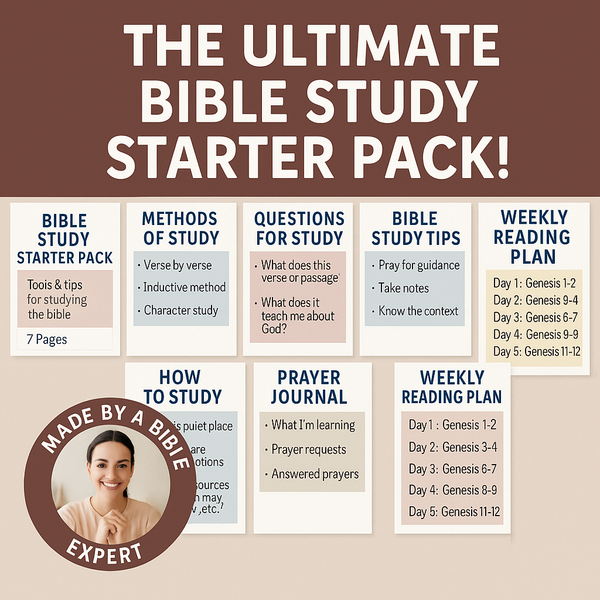 📘 Bible Study Starter Pack – Bible Basics Hub